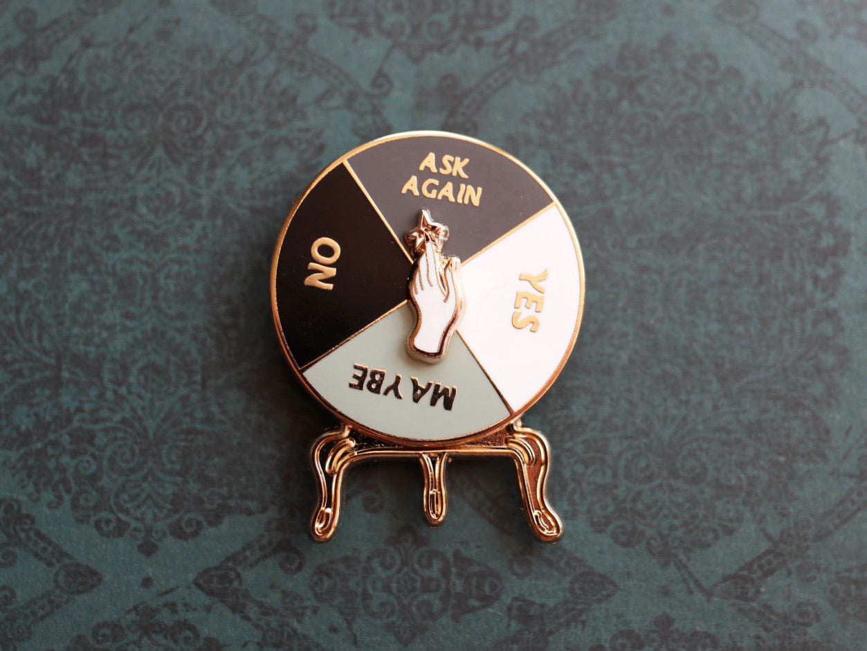 CRYSTAL BALL DIVINATION SPINNER PIN - Lady Moon Co.®